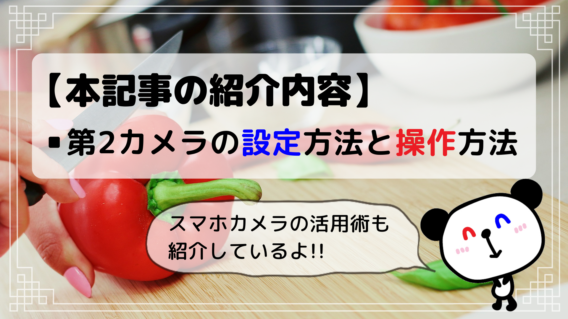 【2台目で手元を映そう!!】Zoom第2カメラの使い方を画像付きで解説｜赤青ぱんだ